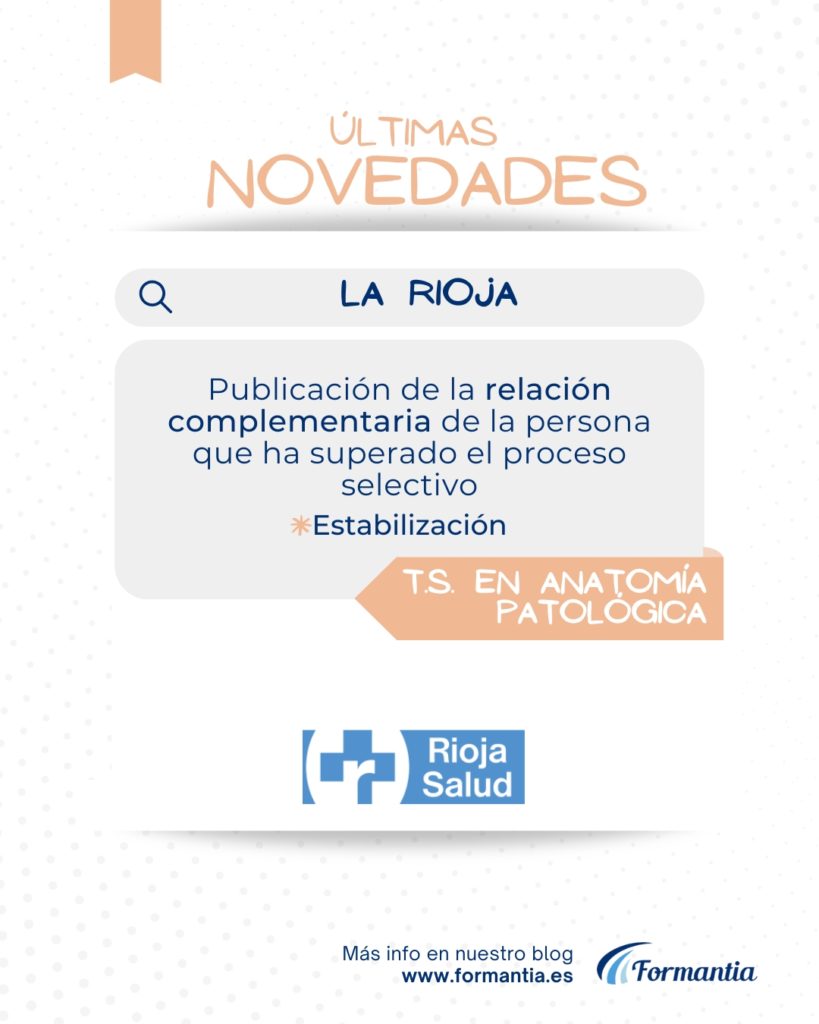 Publicada en La Rioja la relación complementaria de la persona que ha ...