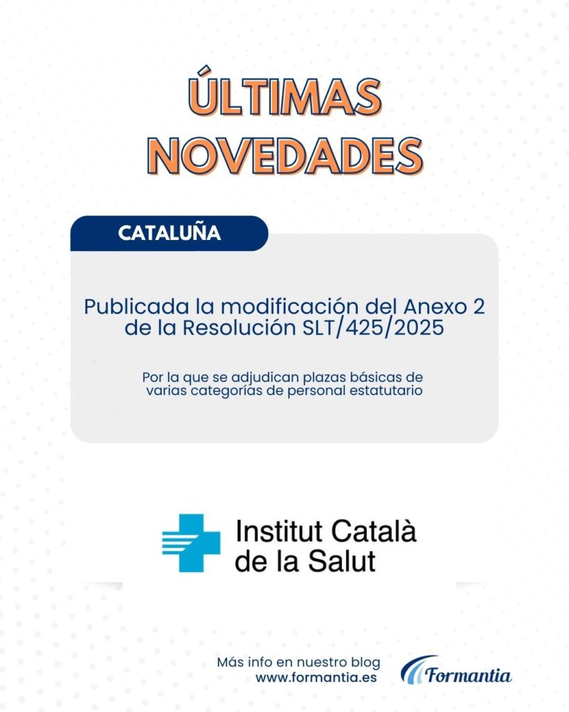 El Instituto Catalán de la Salud procede a publicar la modificación del ...